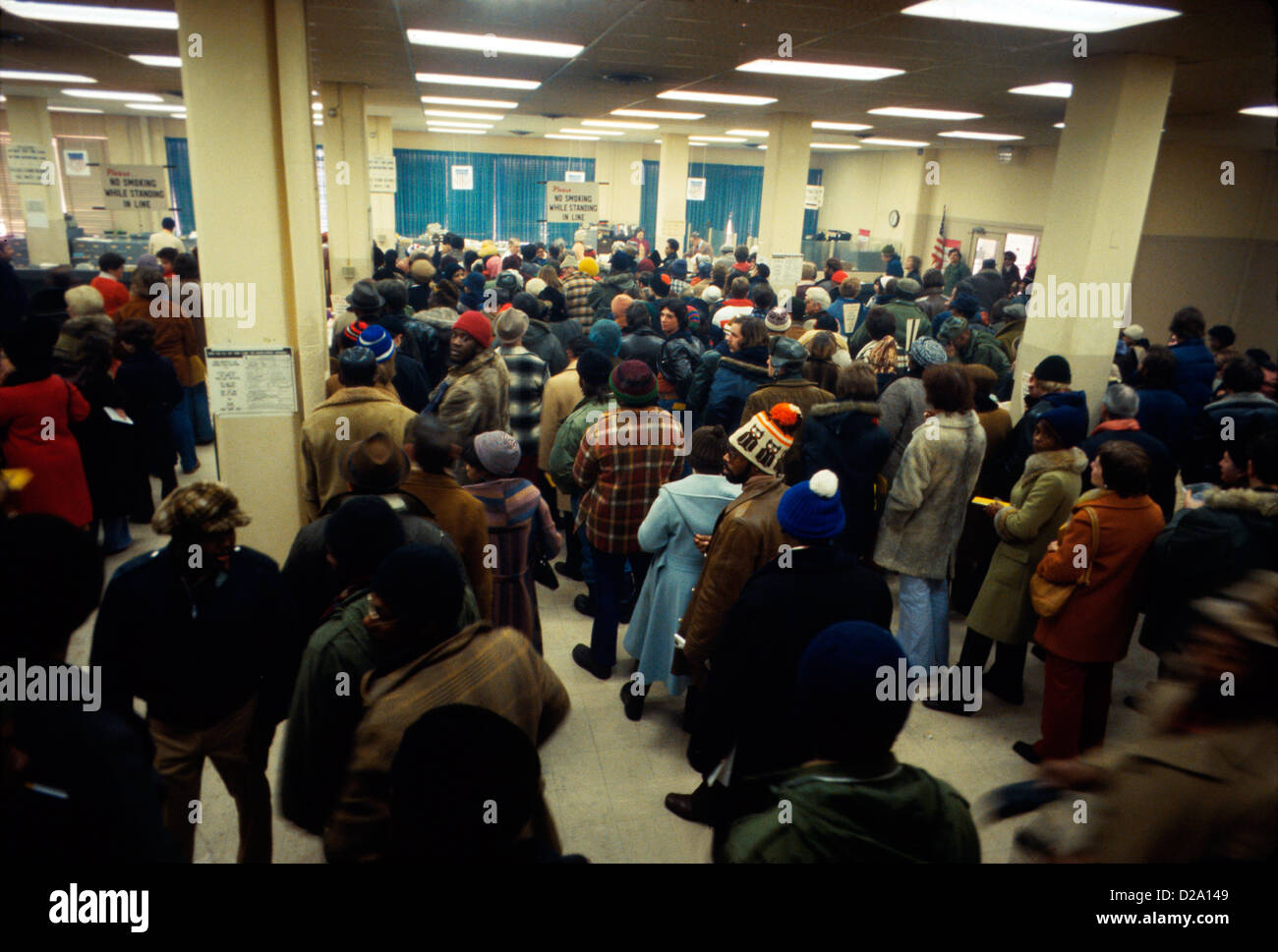 People Crowded In Unemployment Office Stock Photo - Alamy