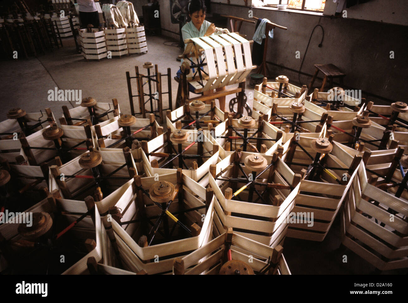 China, Hangzhou. Silk Printing & Dyeing Complex Stock Photo - Alamy