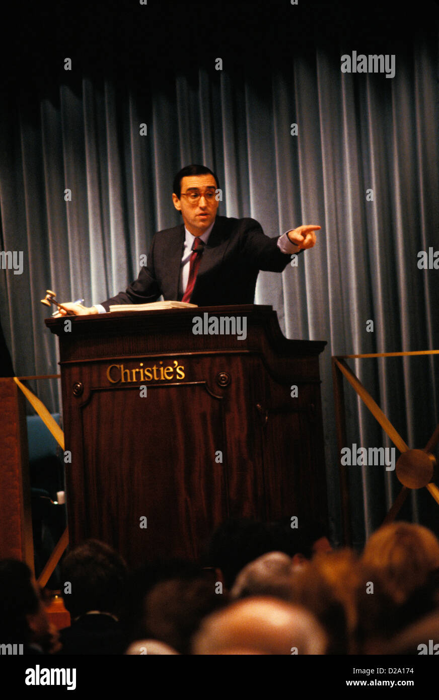 New York City, Auctioneer At Christie’S Stock Photo - Alamy