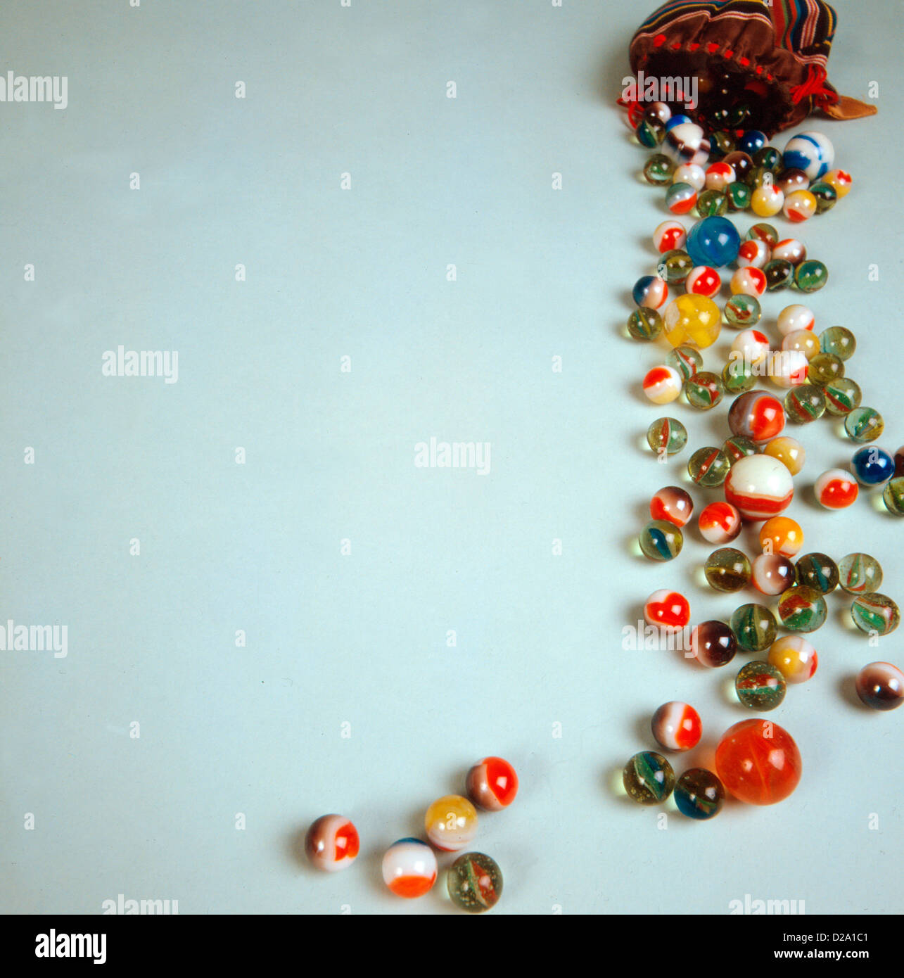 Marbles Spilling Out Of Bag Stock Photo - Alamy