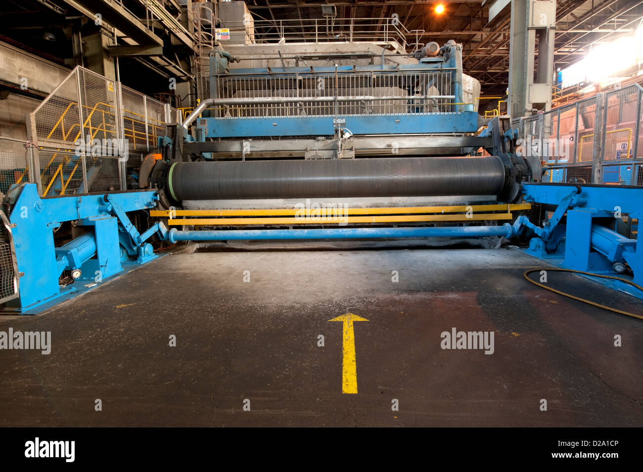Papermill Paper Making Machine Feed Roller Stock Photo - Alamy