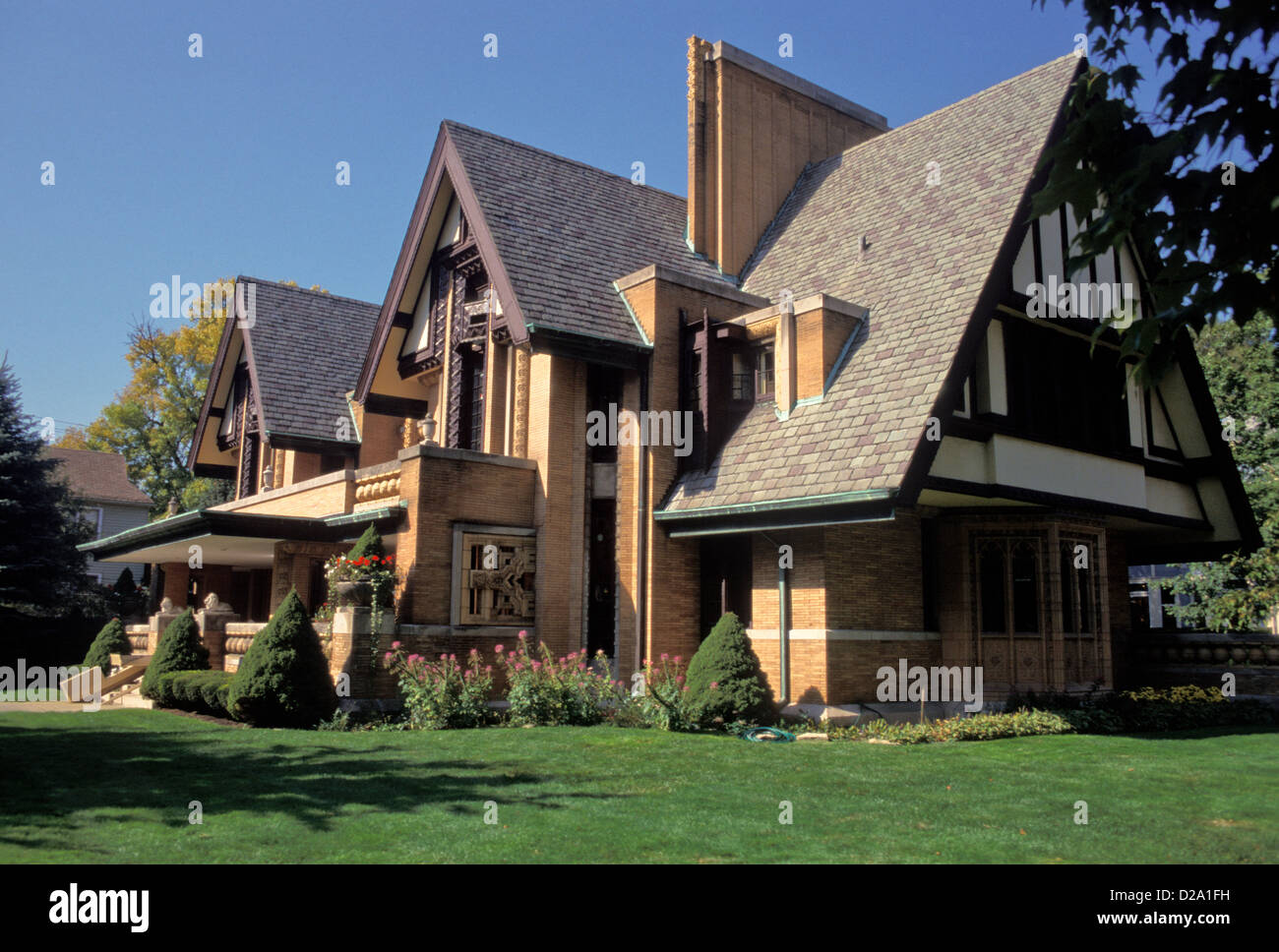 Illinois, Oak Park. Moore-Dugal House Designed By Frank Lloyd Wright ...