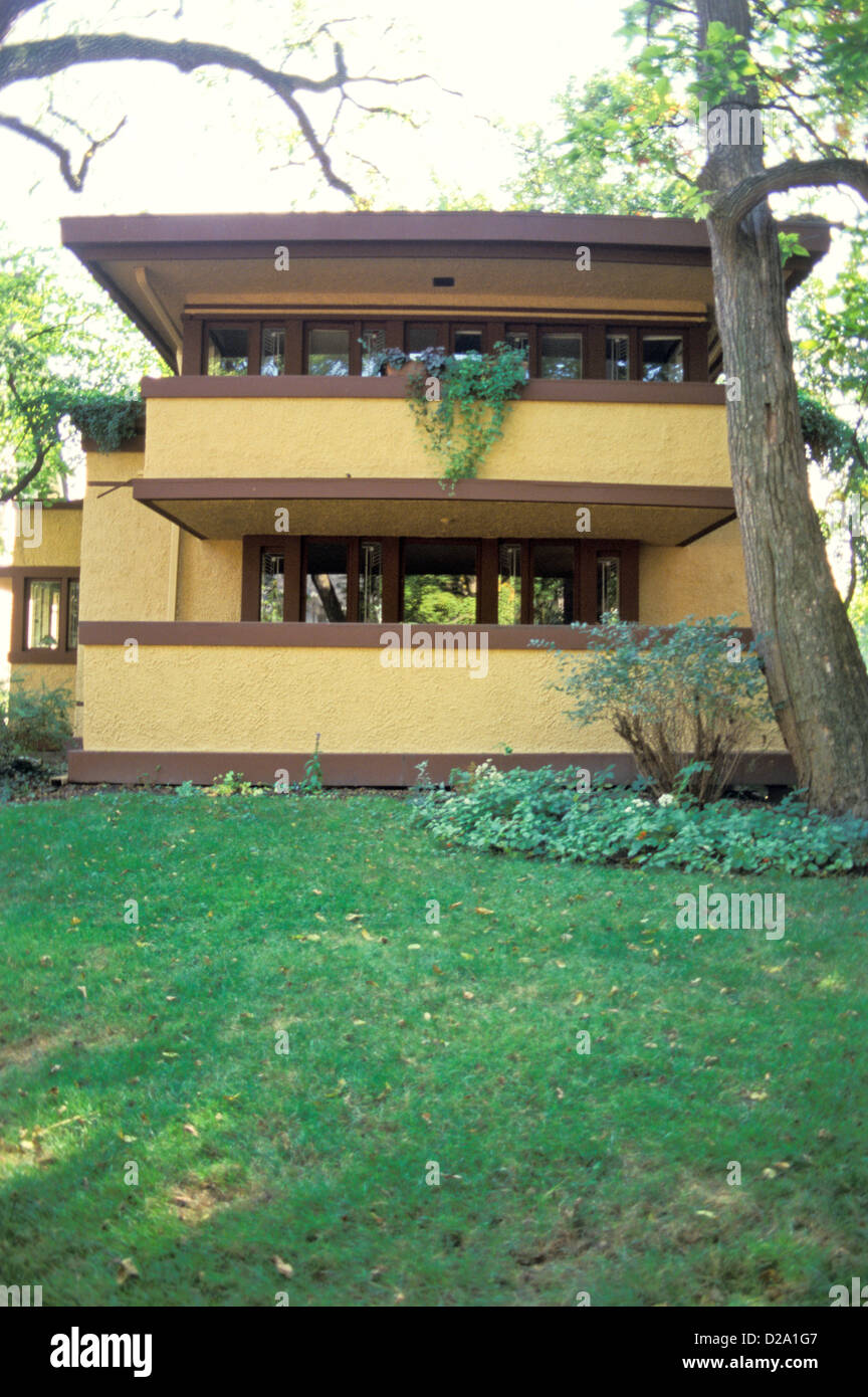 Illinois, Oak Park. Mrs. Thomas H. Gale House Designed By Frank Lloyd ...