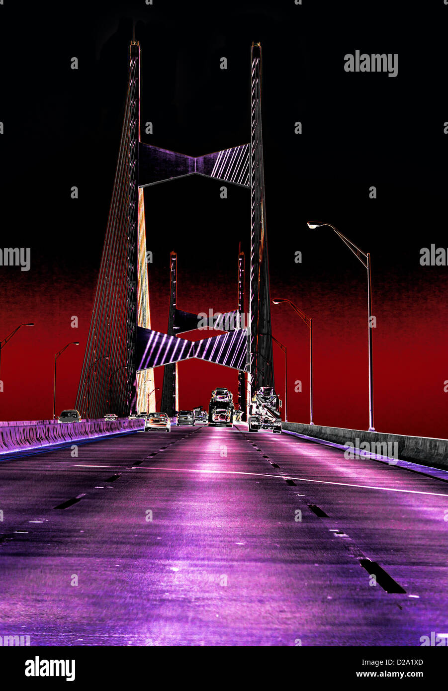 Purple bridge hi-res stock photography and images - Alamy