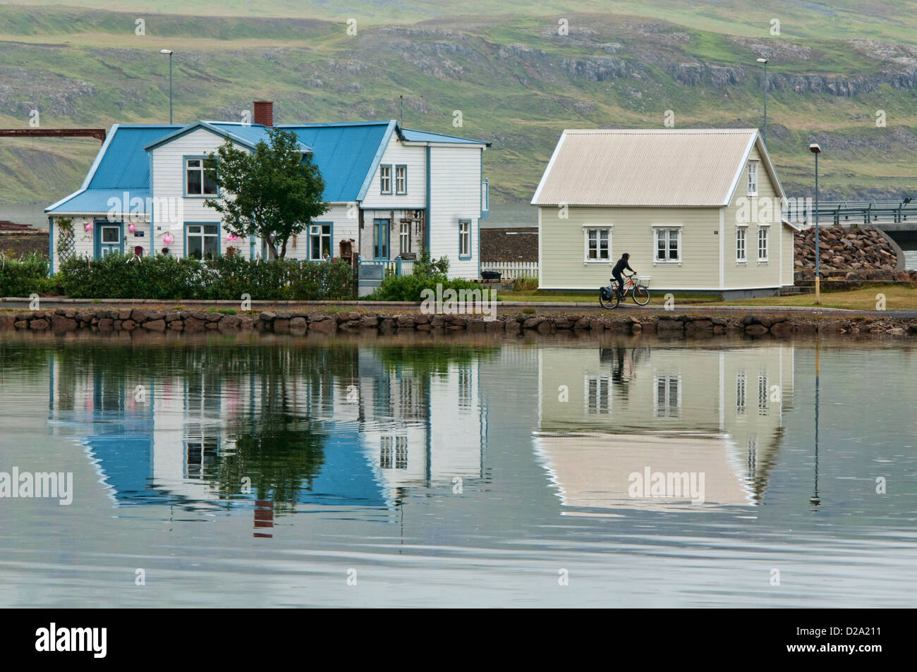 wooden craft homes in Seydisfjordur, Iceland Stock Photo - Alamy