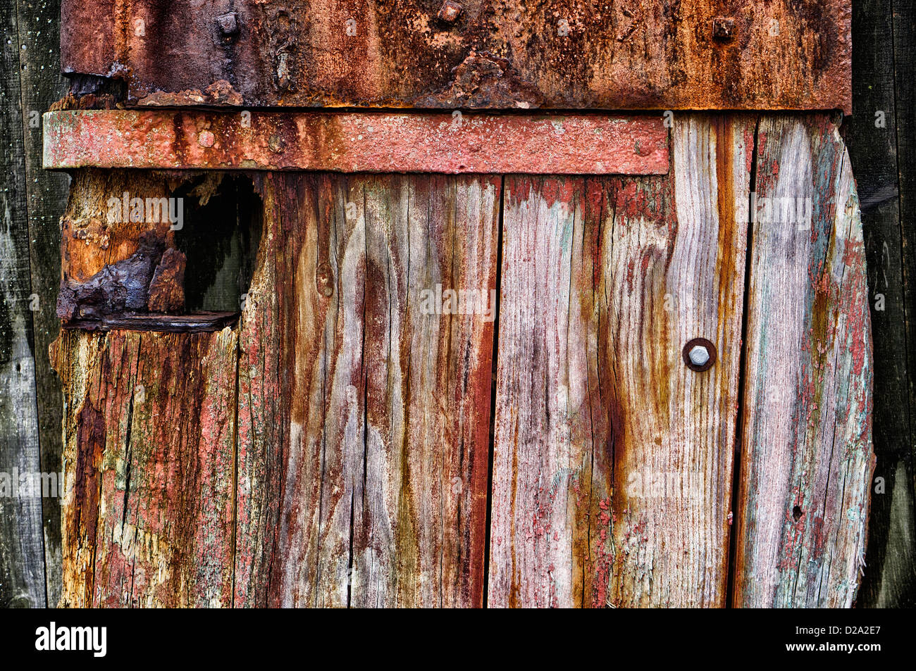 Beautiful coloration of rust, layers of paint, and golden light of dusk ...