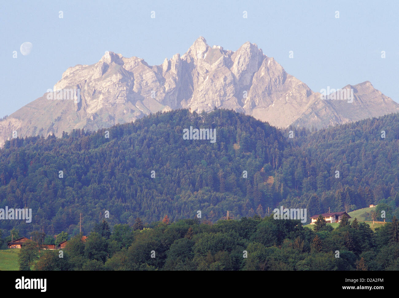 Switzerland kriens mt pilatus moon hi-res stock photography and images ...