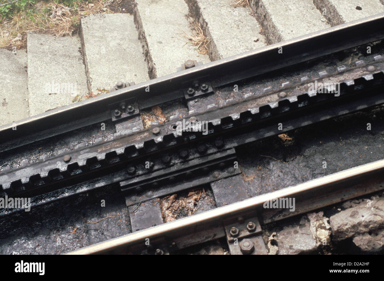 Switzerland. Alpnachstad. Track Detail. World'S Steepest Cogwheel Train ...