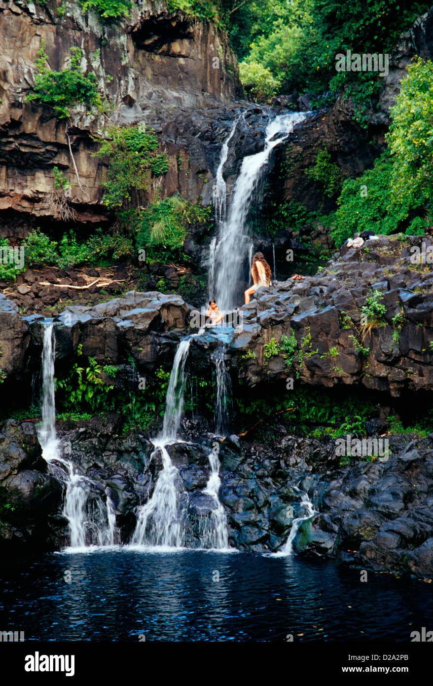 Hawaii, Maui. Haleakala National Park. Pools Of Oheo. Seven Sacred ...