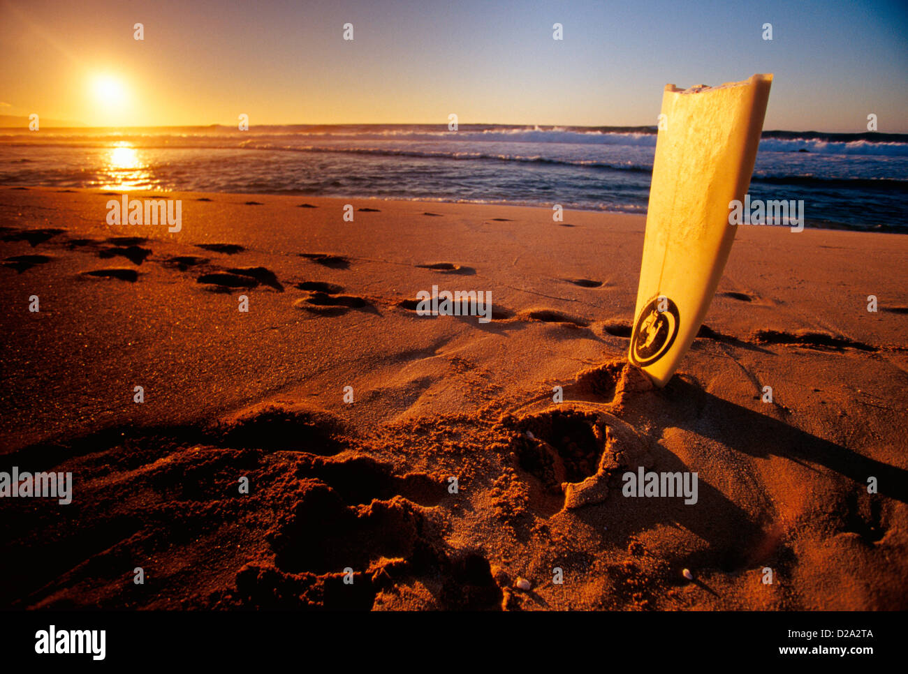Oahu broken surfboard at rocky point hi-res stock photography and ...