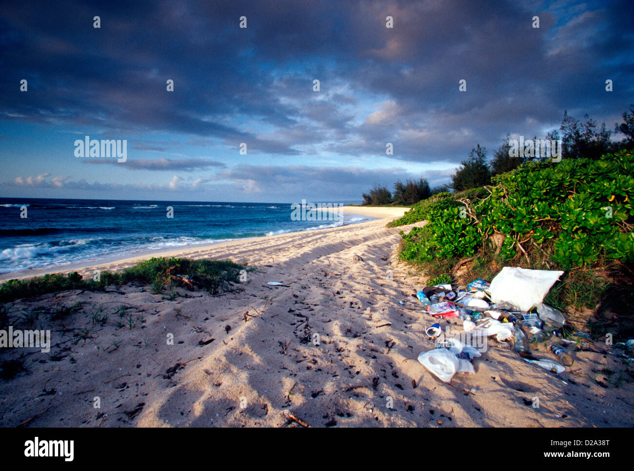 Hawaii, Oahu. Polluted Beach Stock Photo - Alamy
