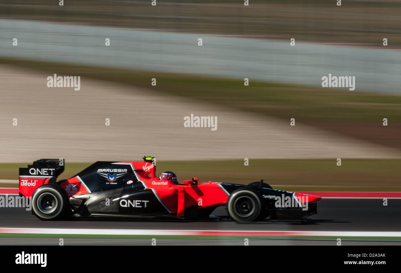 Timo Glock of Marrusia drives during qualification for the 2012 US ...
