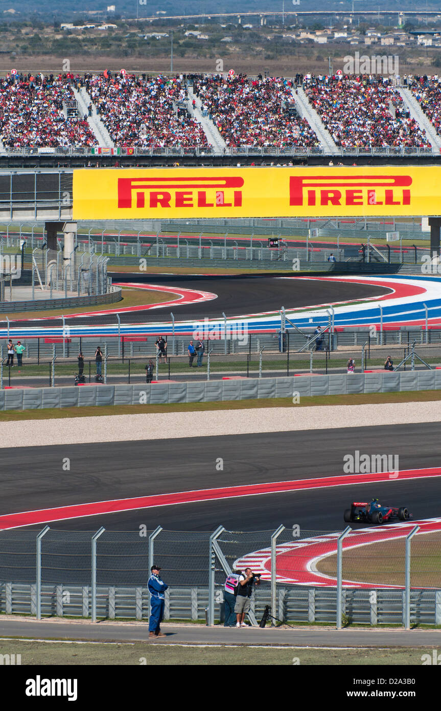 A view across Circuit of the Americas in Austin, Texas taken from Turn ...