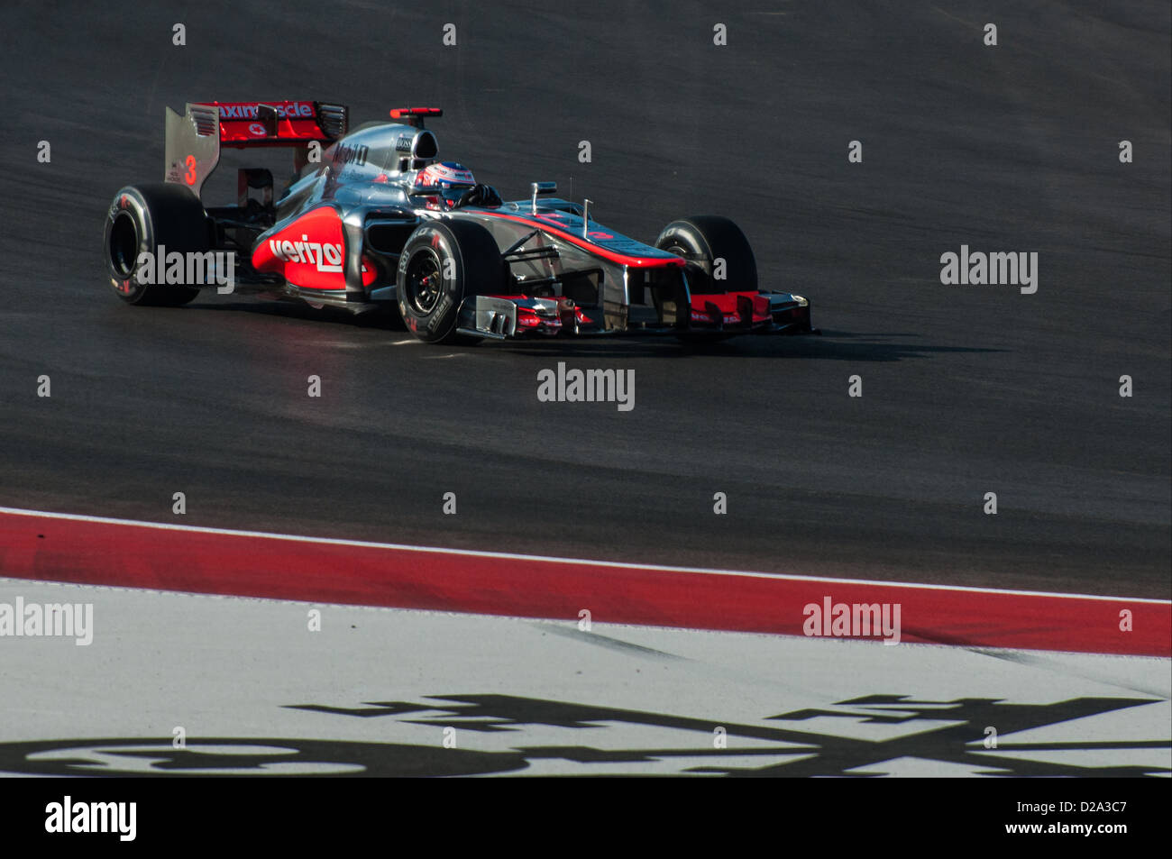 Jensen Button of McLaren driving during qualification for the 2012 US ...