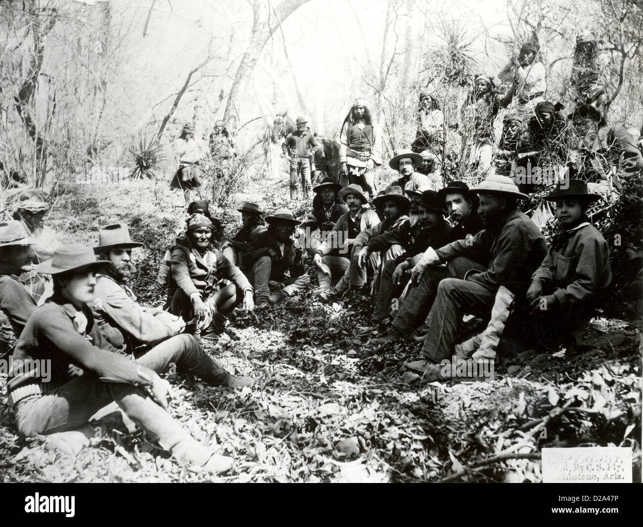 Council Between General Crook And Geronimo Stock Photo - Alamy