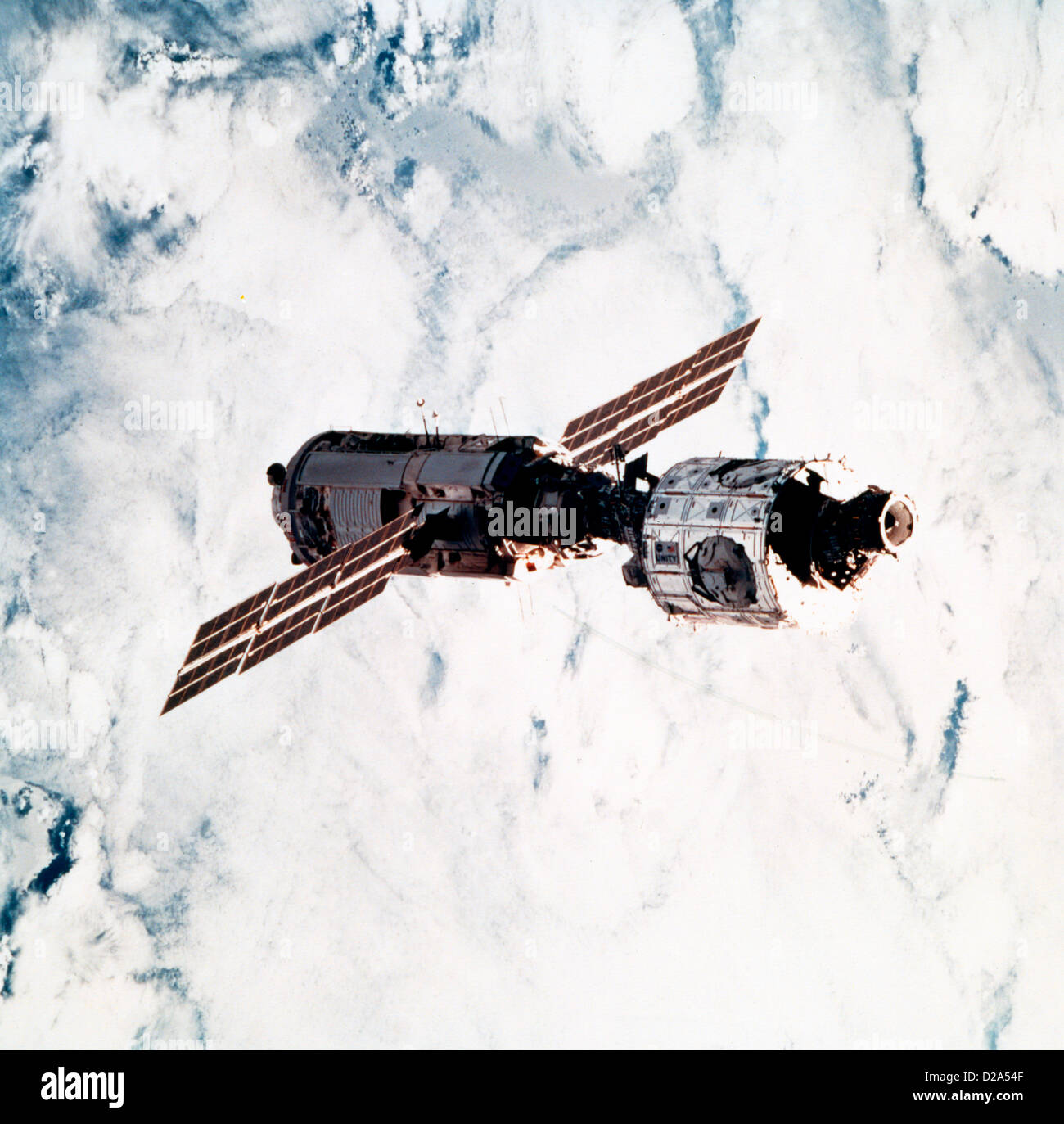 International space station connected zarya unity hi-res stock ...