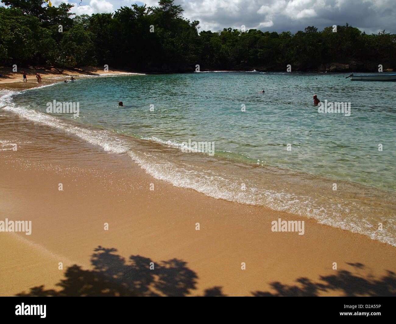 Orange sand in a nice bay Stock Photo - Alamy