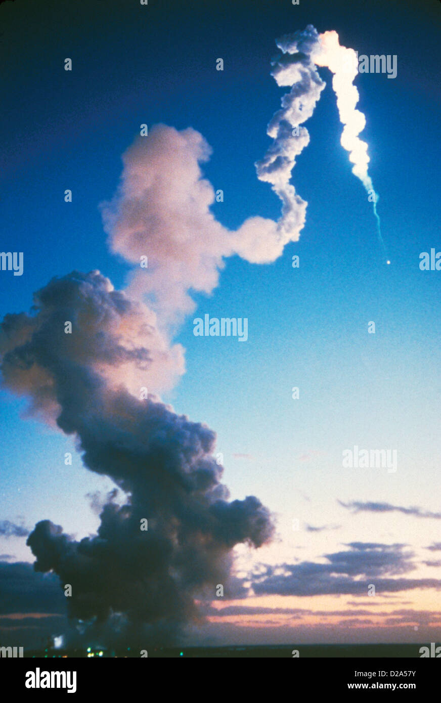 Launch Of Space Shuttle Challenger, 1/28/86 Stock Photo - Alamy