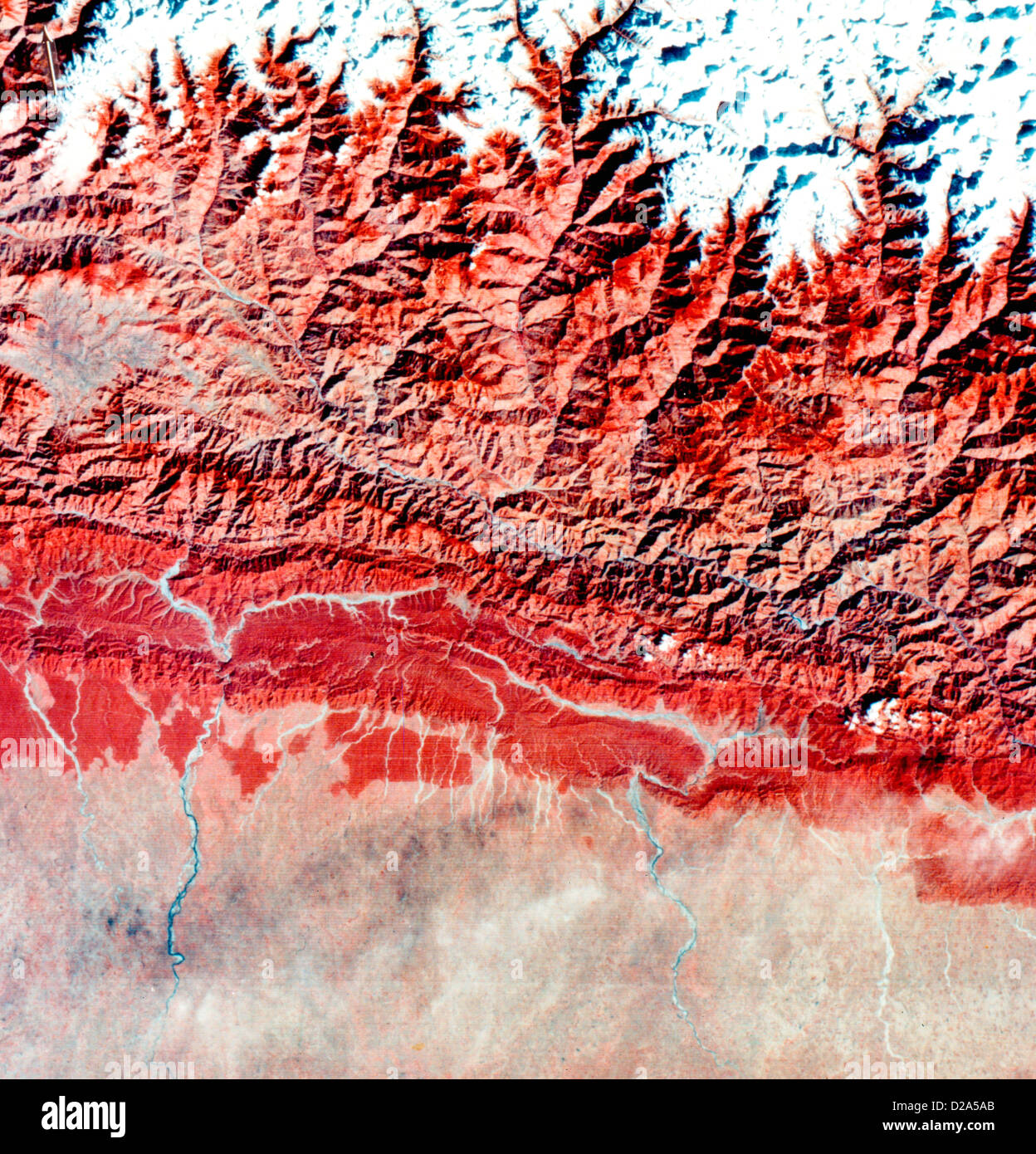 Landsat i view himalayan mountains nepal science hi-res stock ...