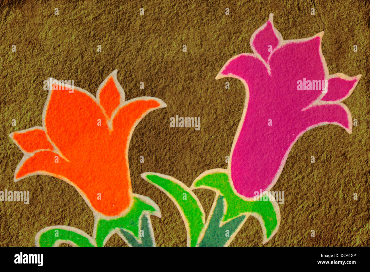 Colorful Rangoli during Diwali festival, Maharashtra, India Stock Photo ...
