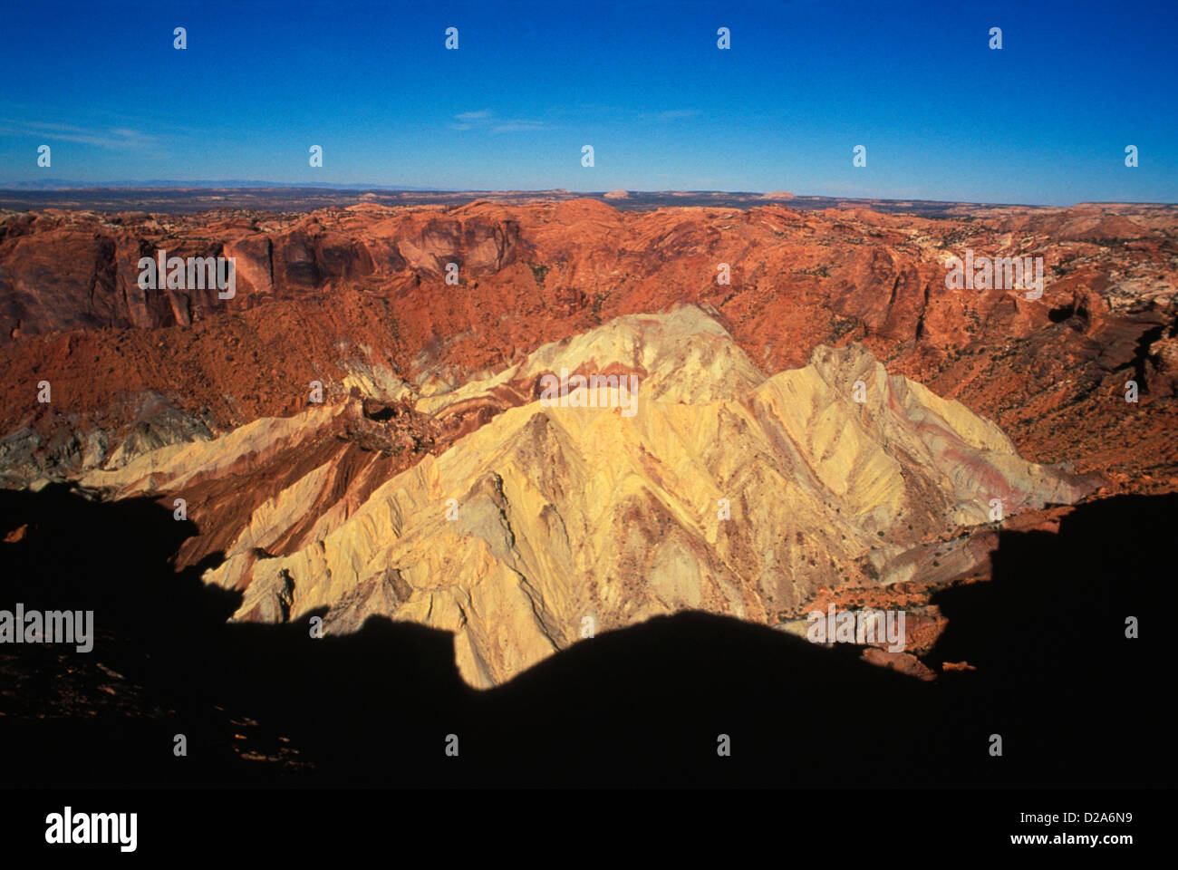 Utah, Canyonlands National Park. Upheaval Dome. Island In The Sky Stock ...