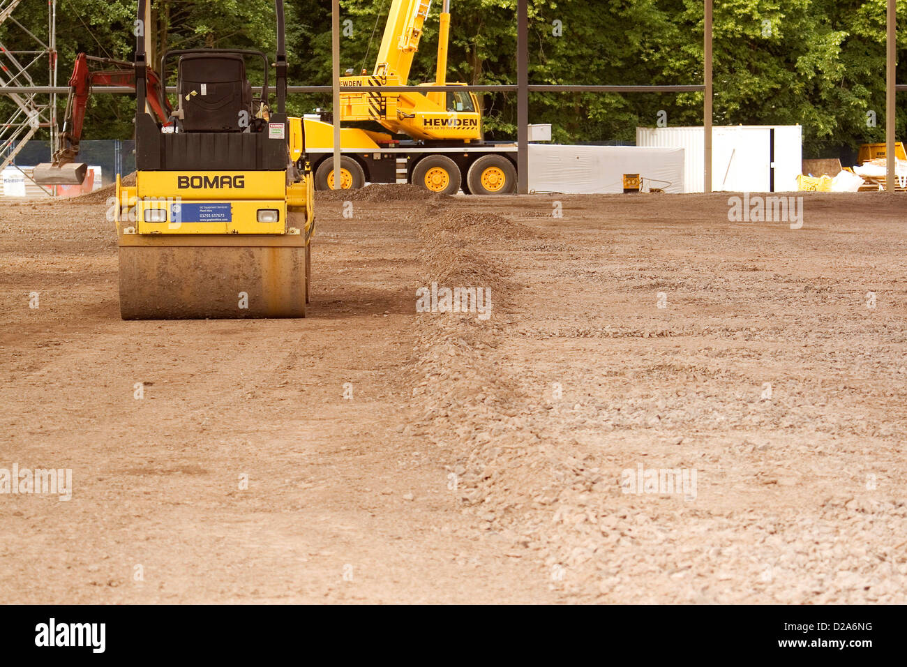 Construction plant in use for the building of an a large industrial ...