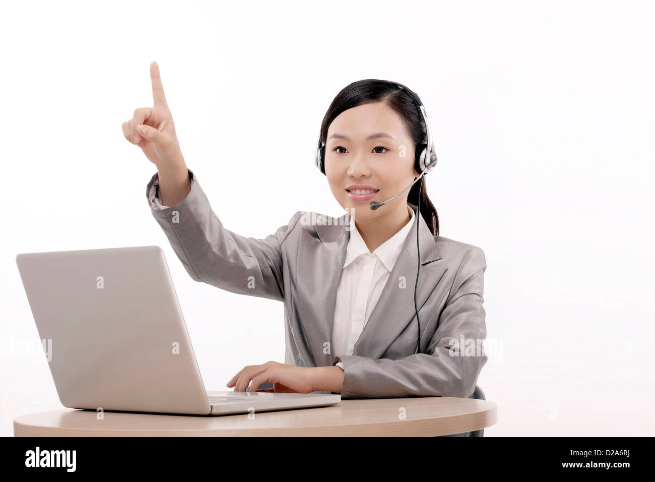 Business woman using computer Stock Photo - Alamy