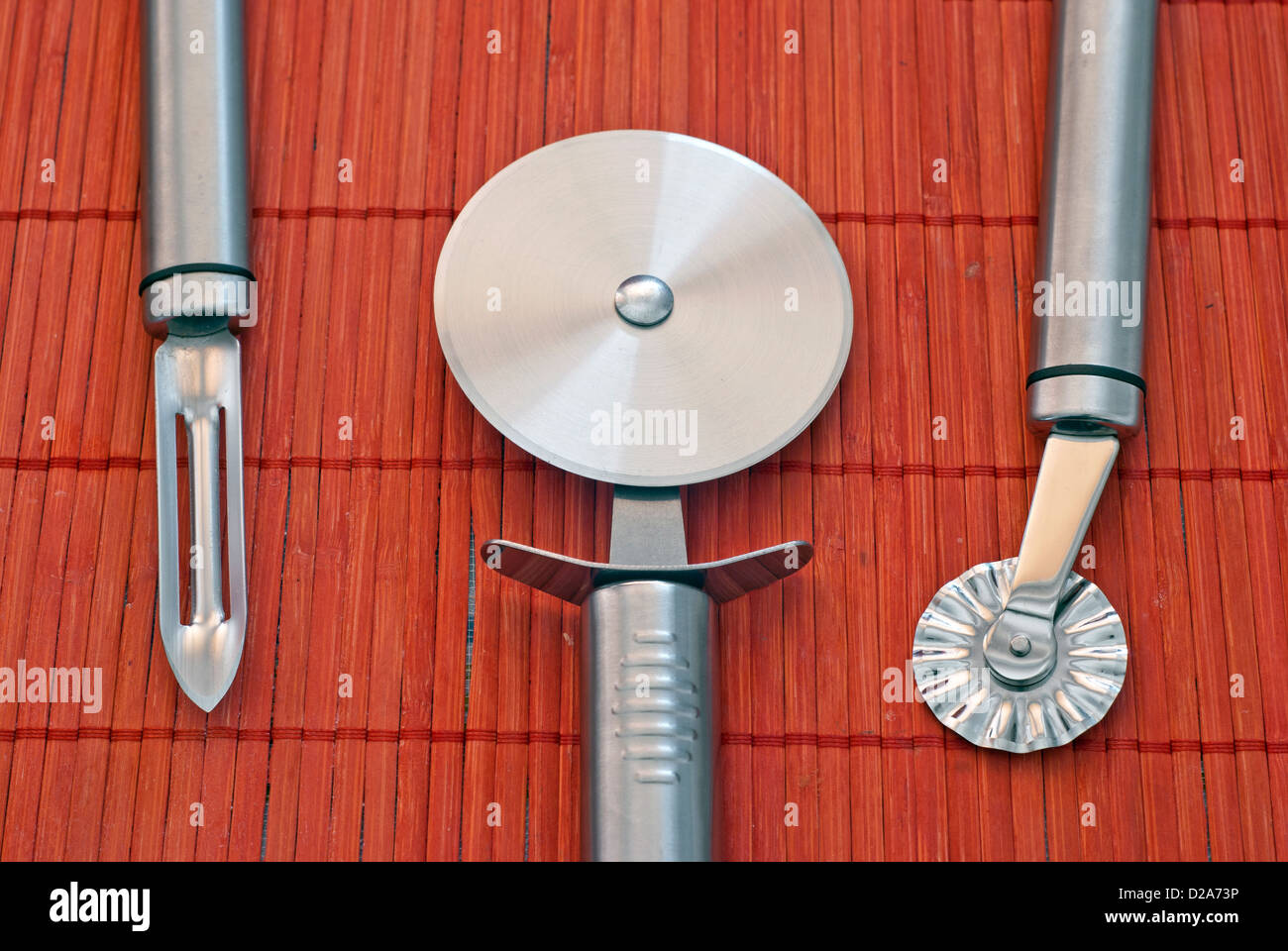 Kitchen tools of stainless steel Stock Photo - Alamy