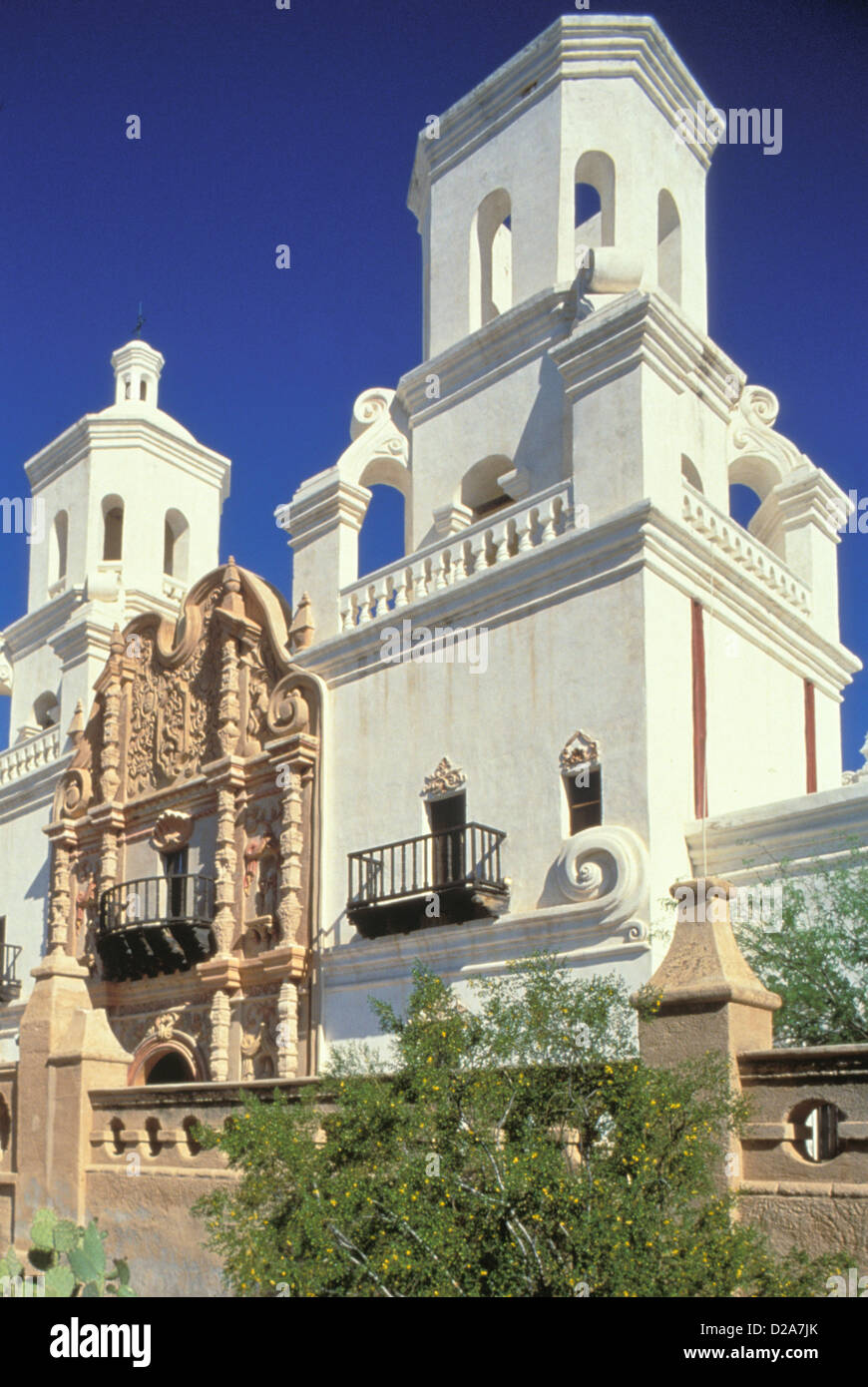 Arizona, Tucson. San Xavier Del Bac Mission (Exterior Stock Photo - Alamy