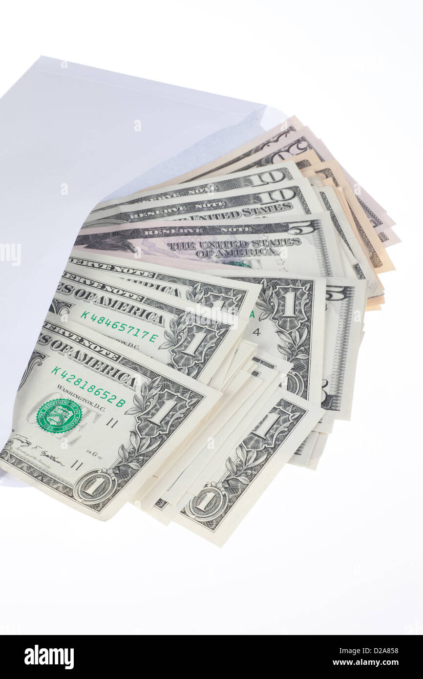 Berlin, Germany, U.S. dollar bills in an envelope Stock Photo - Alamy