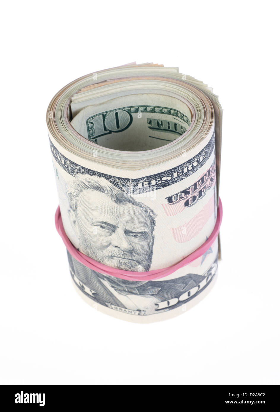 Berlin, Germany, a bundle 50 - and 10-dollar bills Stock Photo - Alamy