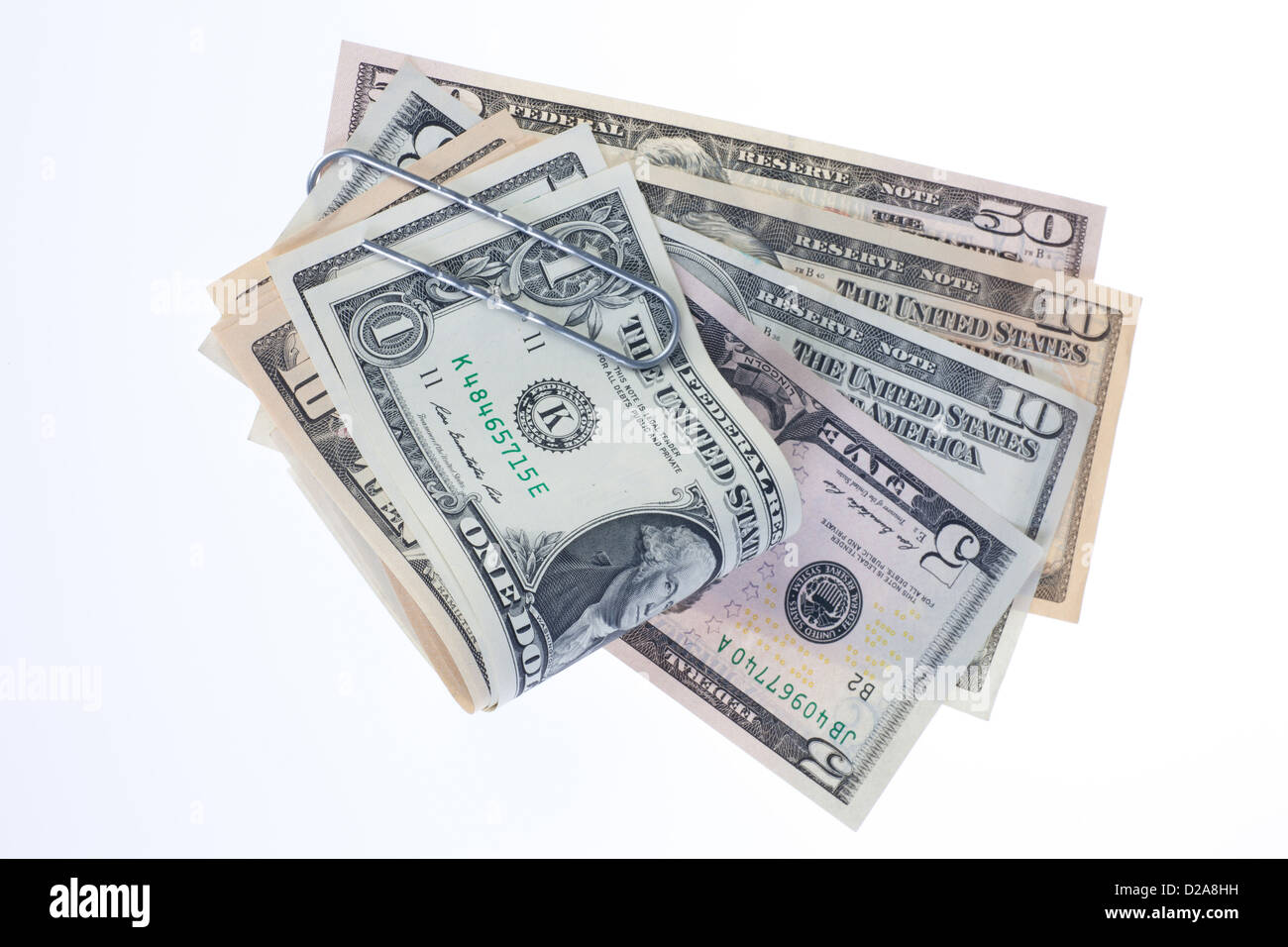 Berlin, Germany, dollar bills in a paper clip Stock Photo - Alamy