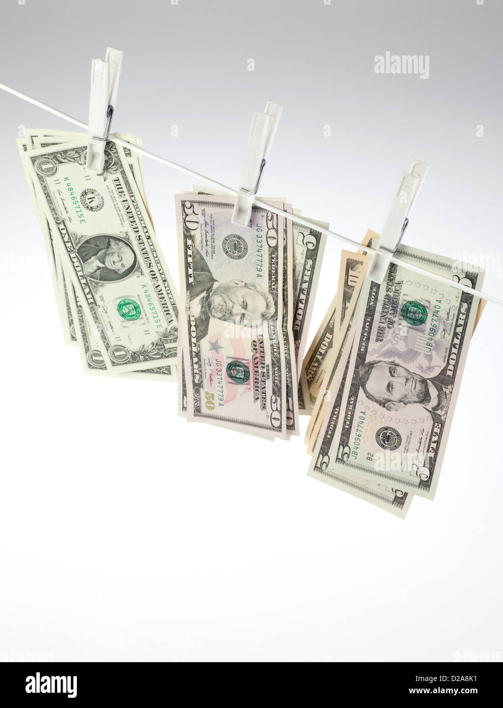 Berlin, Germany, dollar bills on a clothes line Stock Photo - Alamy
