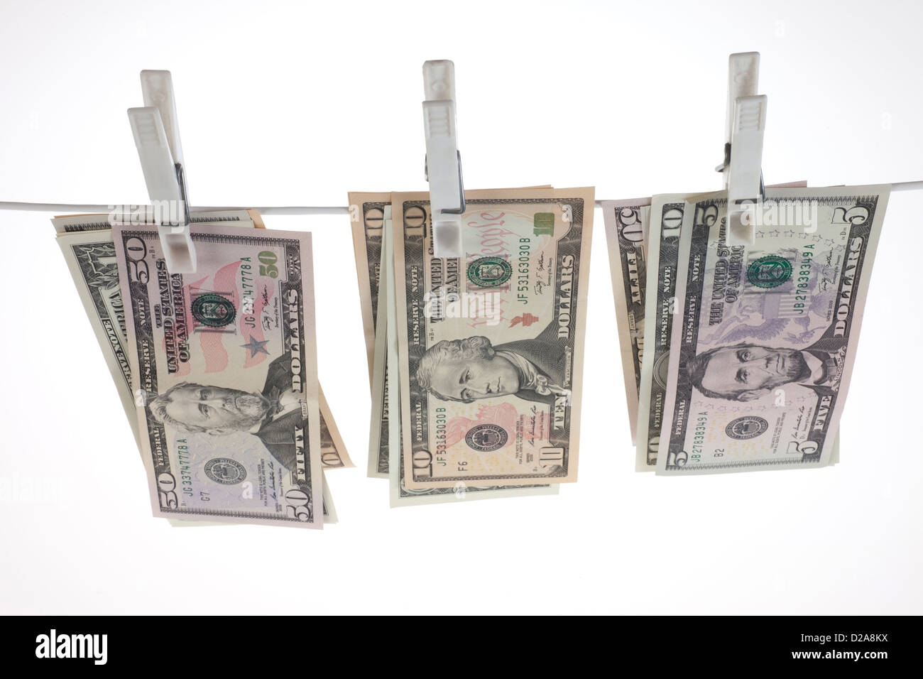 Berlin, Germany, dollar bills on a clothes line Stock Photo - Alamy