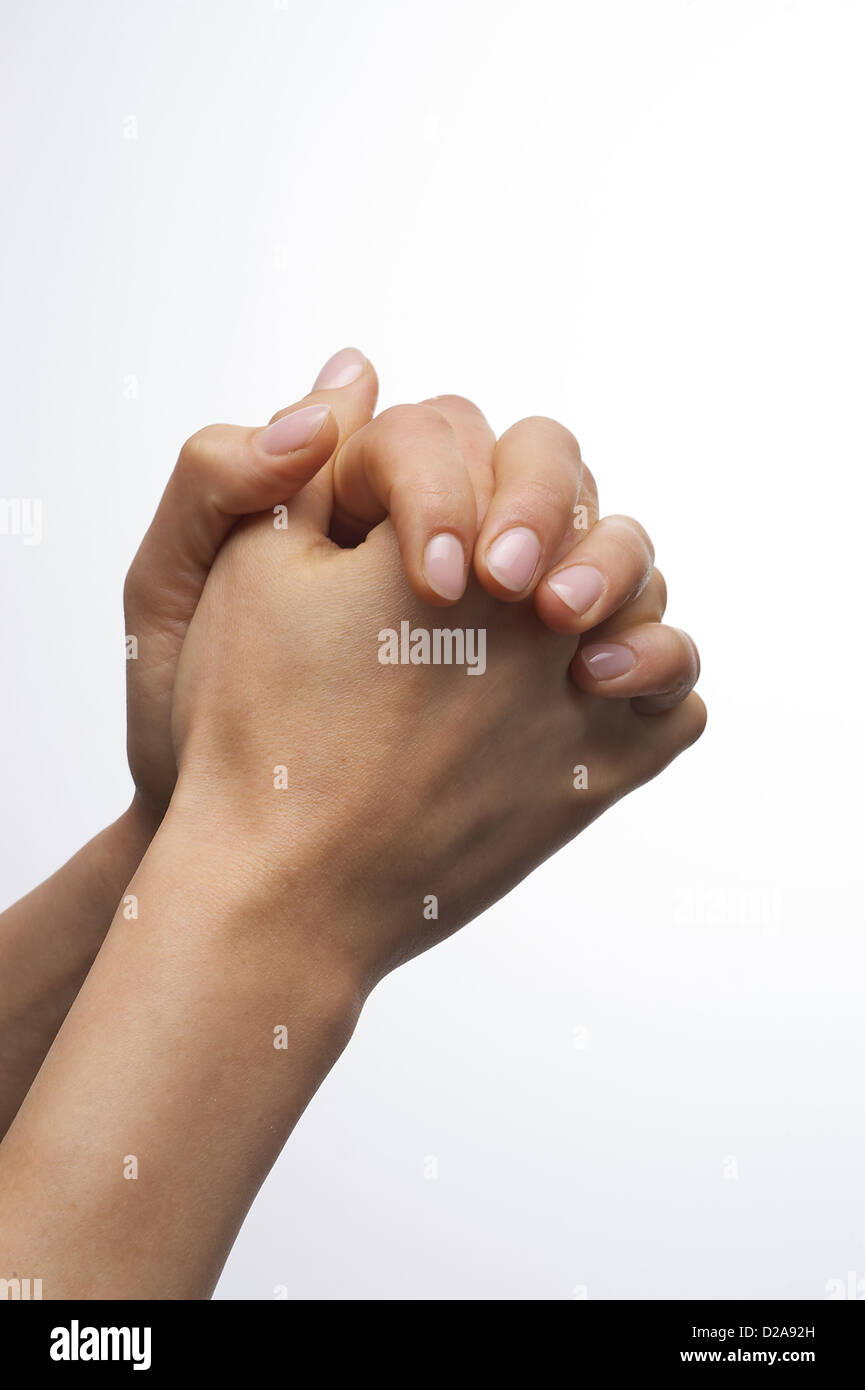Hamburg, Germany, folded hands Stock Photo - Alamy