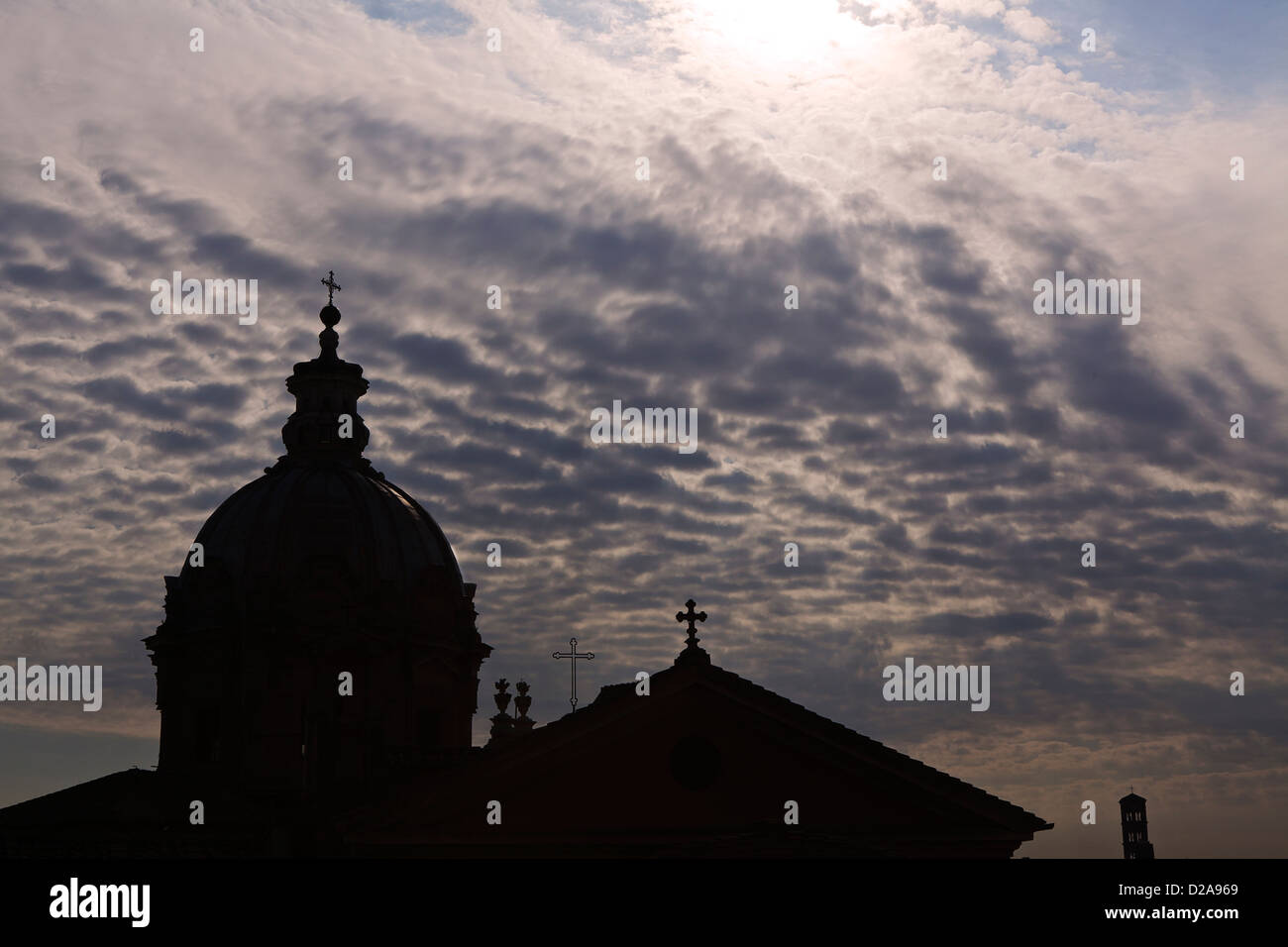 Mackerel clouds over Rome Stock Photo - Alamy