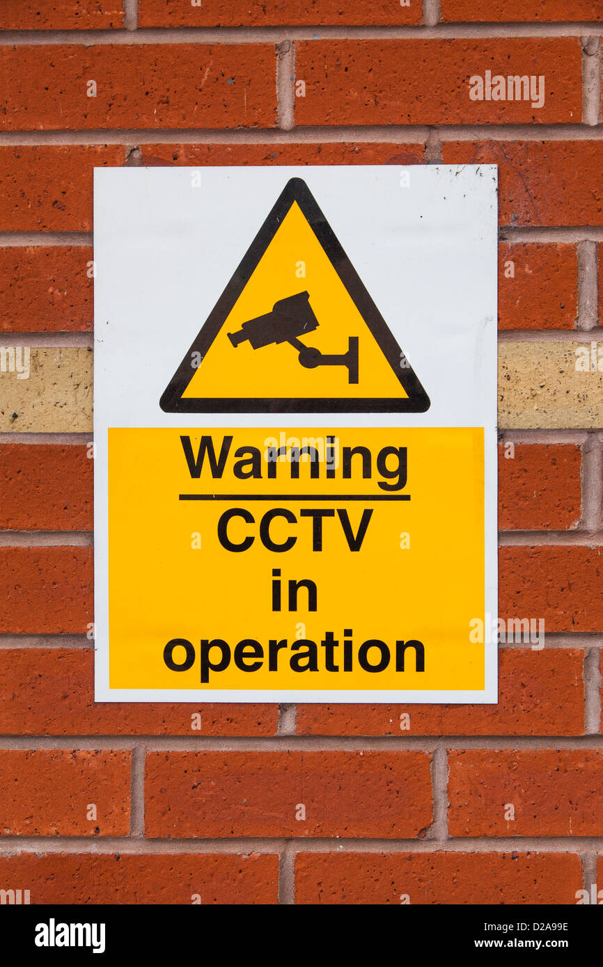 Warning, CCTV in operation sign Stock Photo - Alamy