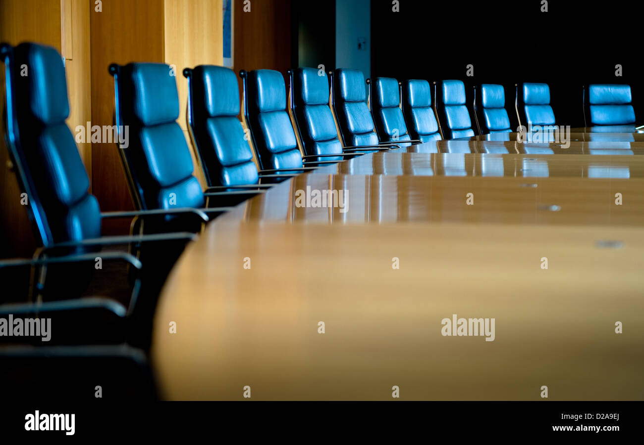 Berlin, Germany, conference table and chairs in a conference room Stock ...
