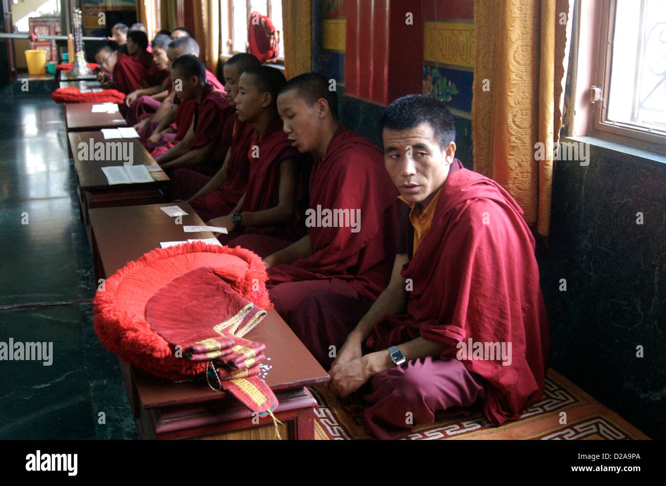 India, Deh Radun. Sakya Trzin Monastary. Sakya Buddhist Monks Stock ...