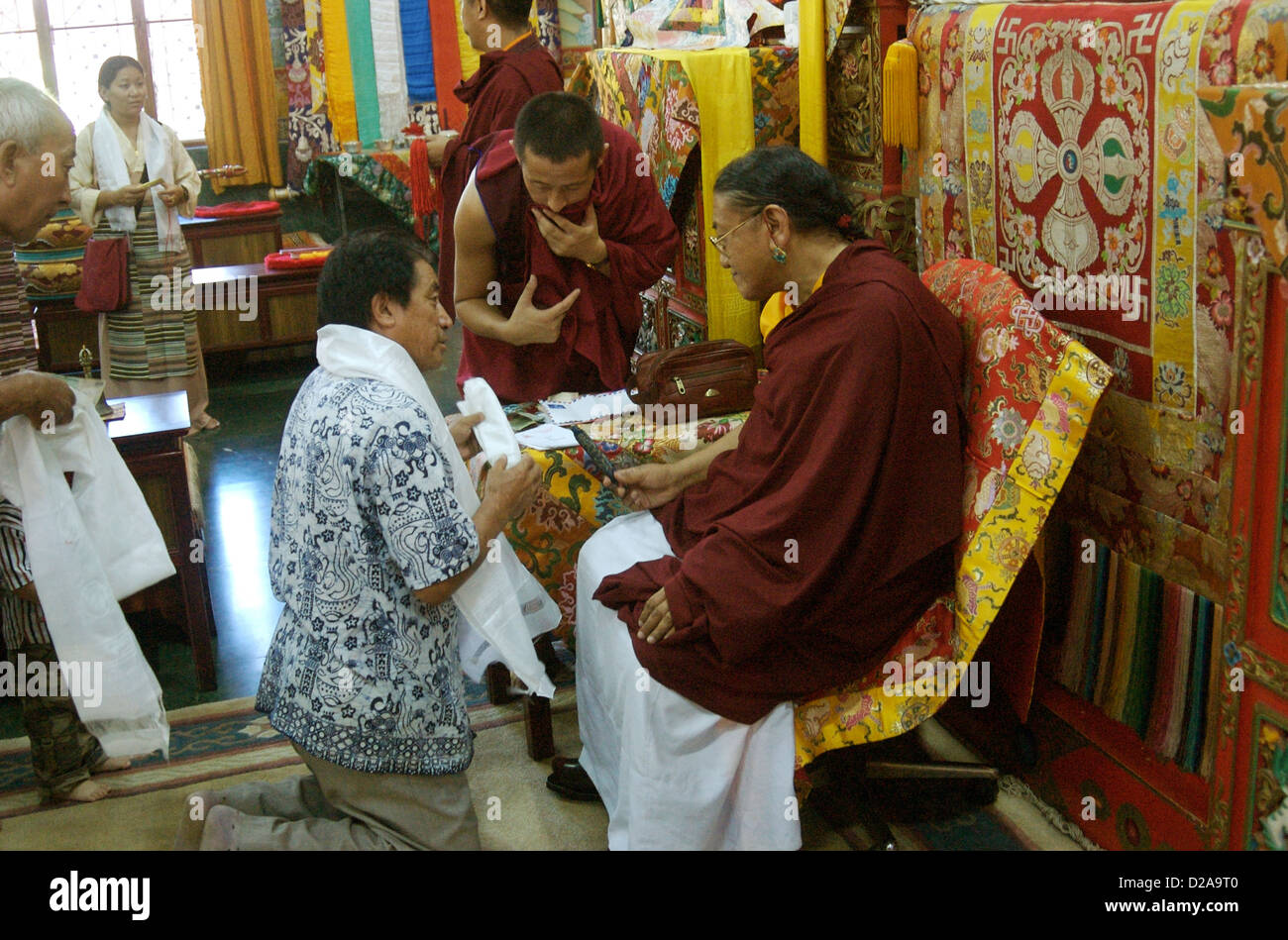 India, Tibetan Buddhist Monks, Vajrakilaya Ceremony Sakya Trizin ...