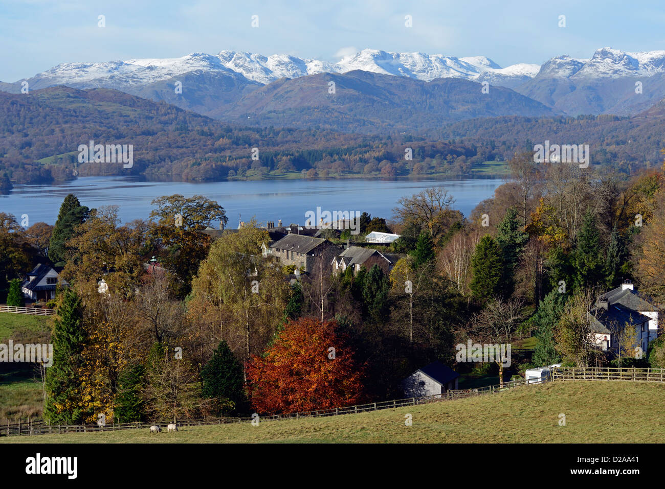 The Southern Fells and Windermere in Autumn. Lake District National ...