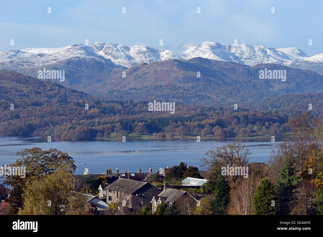 The Southern Fells and Windermere in Autumn. Lake District National ...