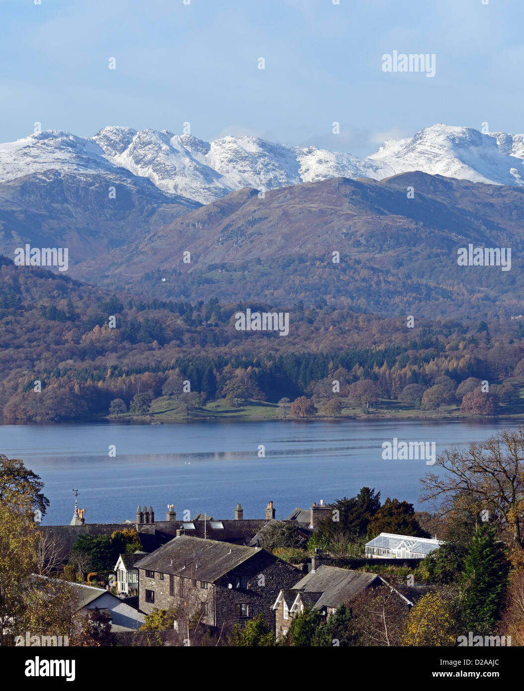 The Southern Fells and Windermere in Autumn. Lake District National ...
