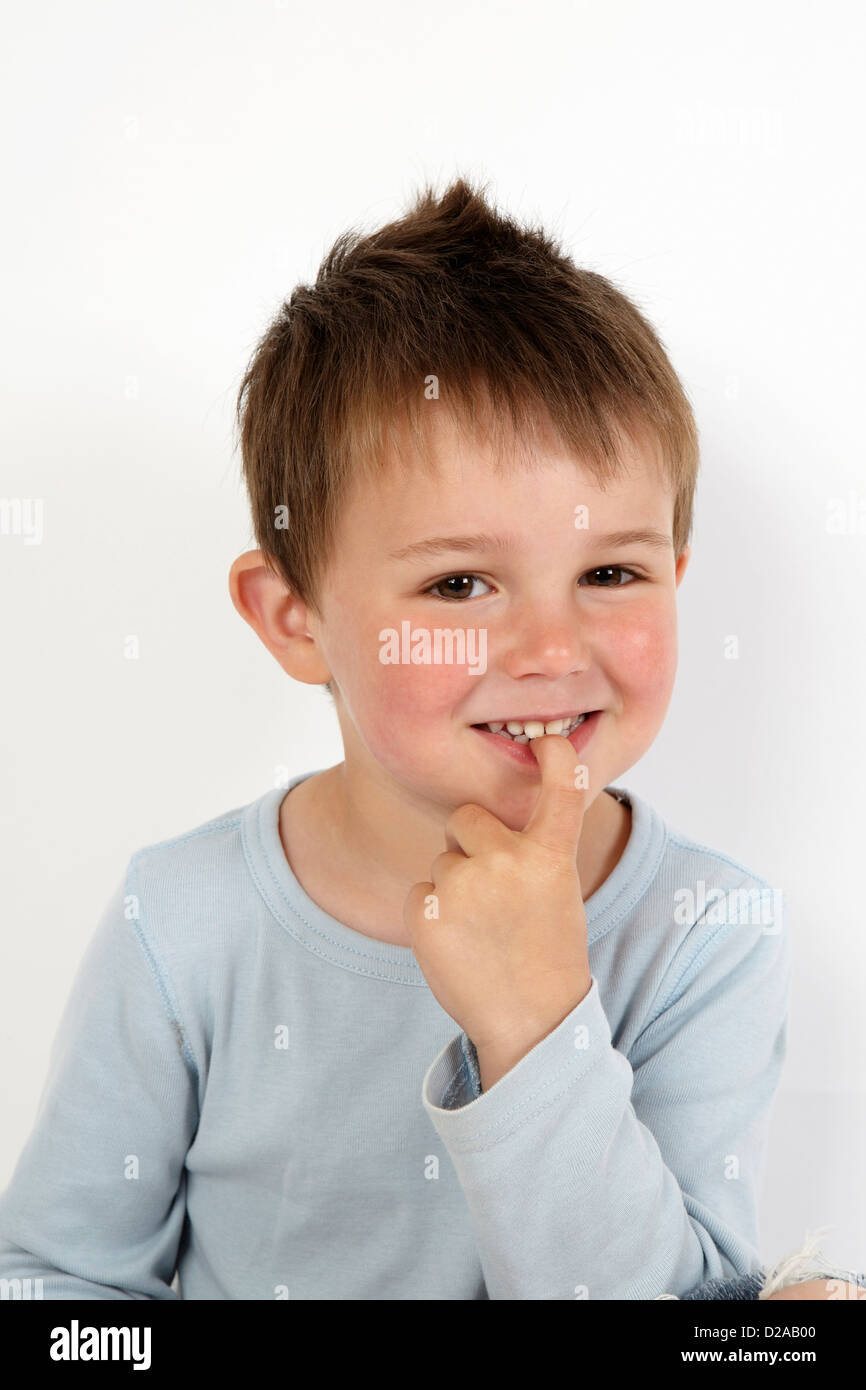 Close up of boys smiling face Stock Photo - Alamy