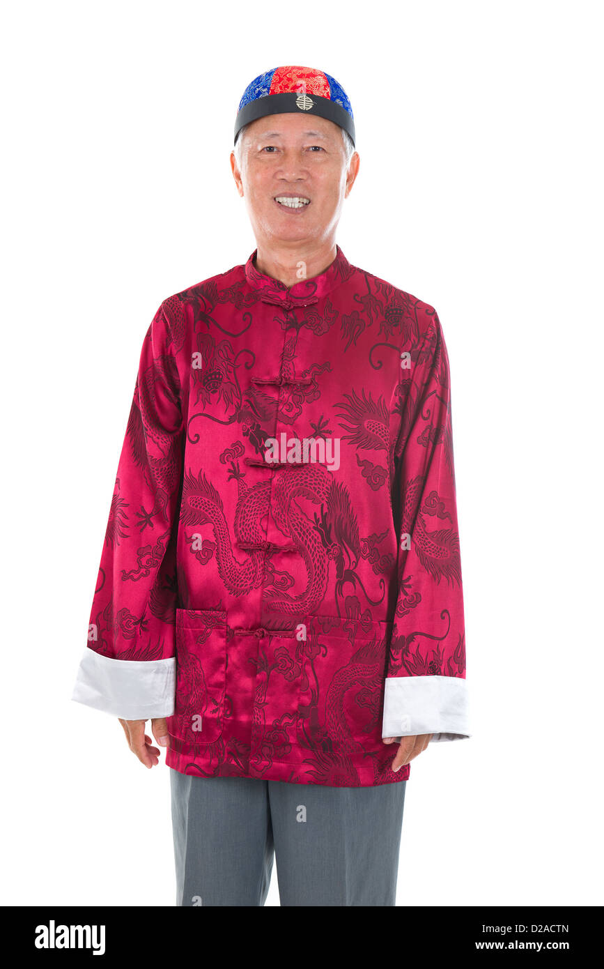 asian chinese senior man celebrating chinese new year Stock Photo - Alamy