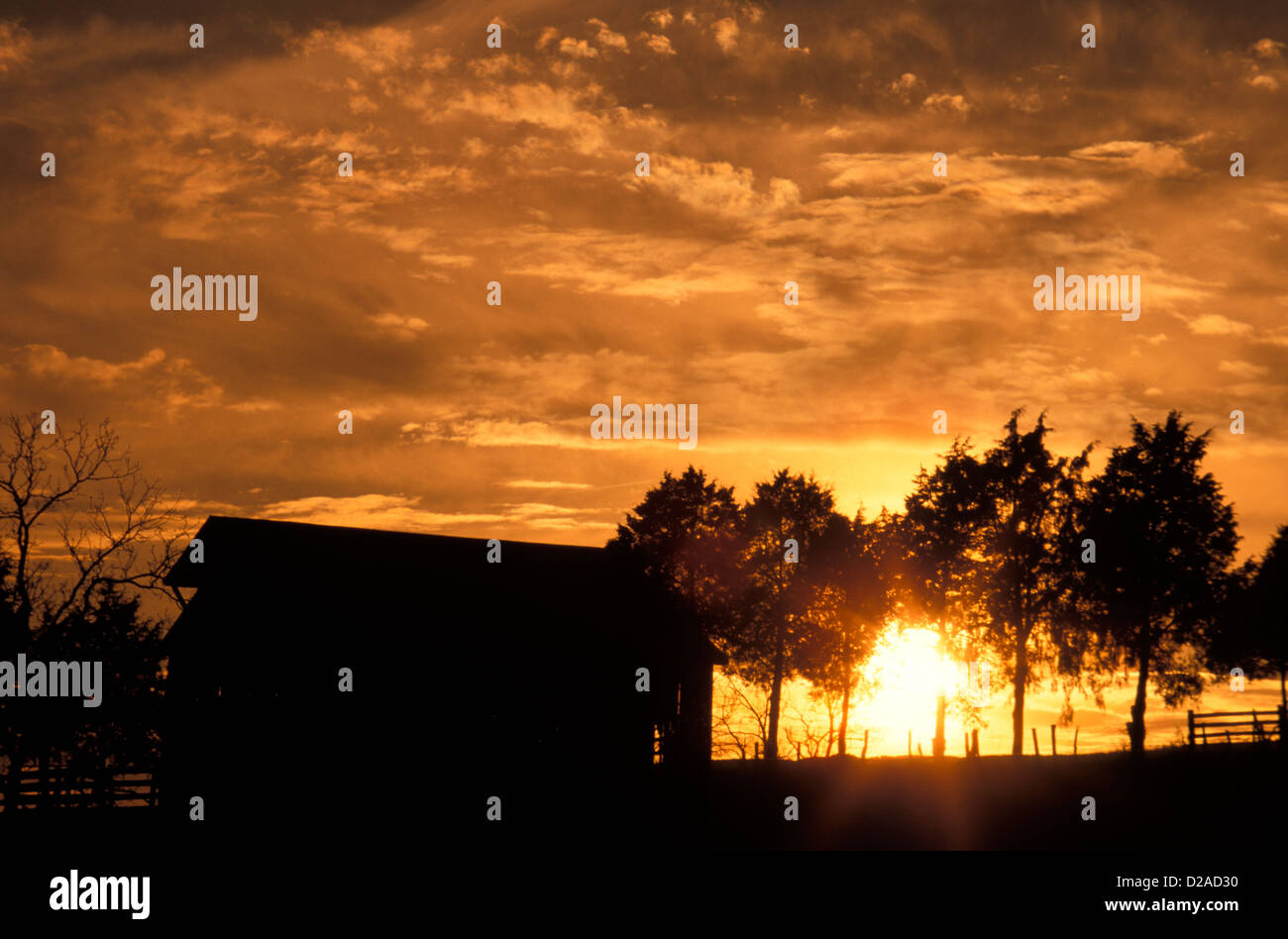 Virginia, Rockbridge County. Sunset Stock Photo - Alamy