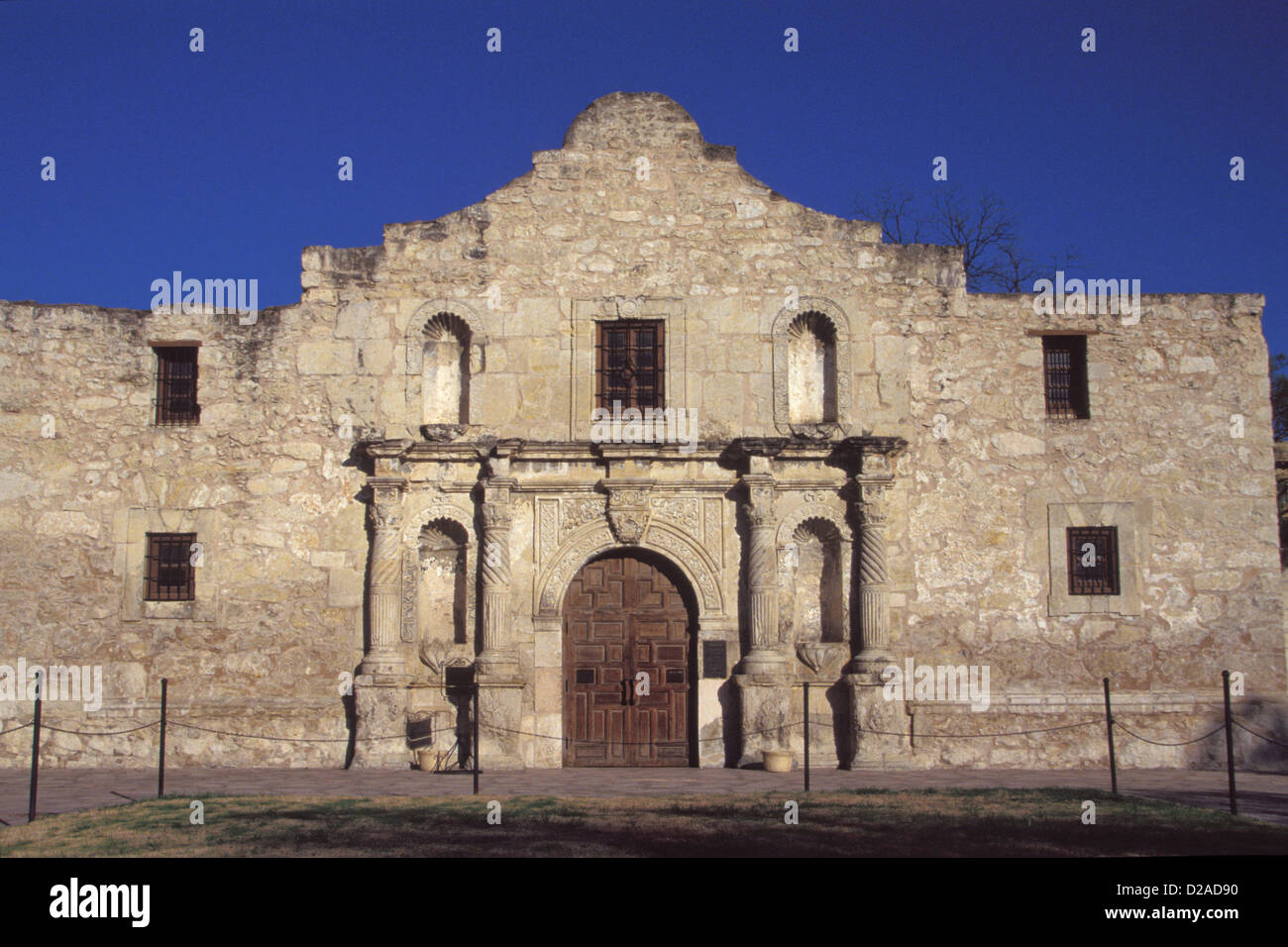 Texas, San Antonio. Exterior Of The Alamo Stock Photo - Alamy