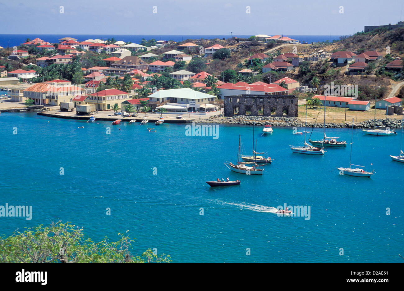 St. Barths, Gustavia Harbor Stock Photo - Alamy