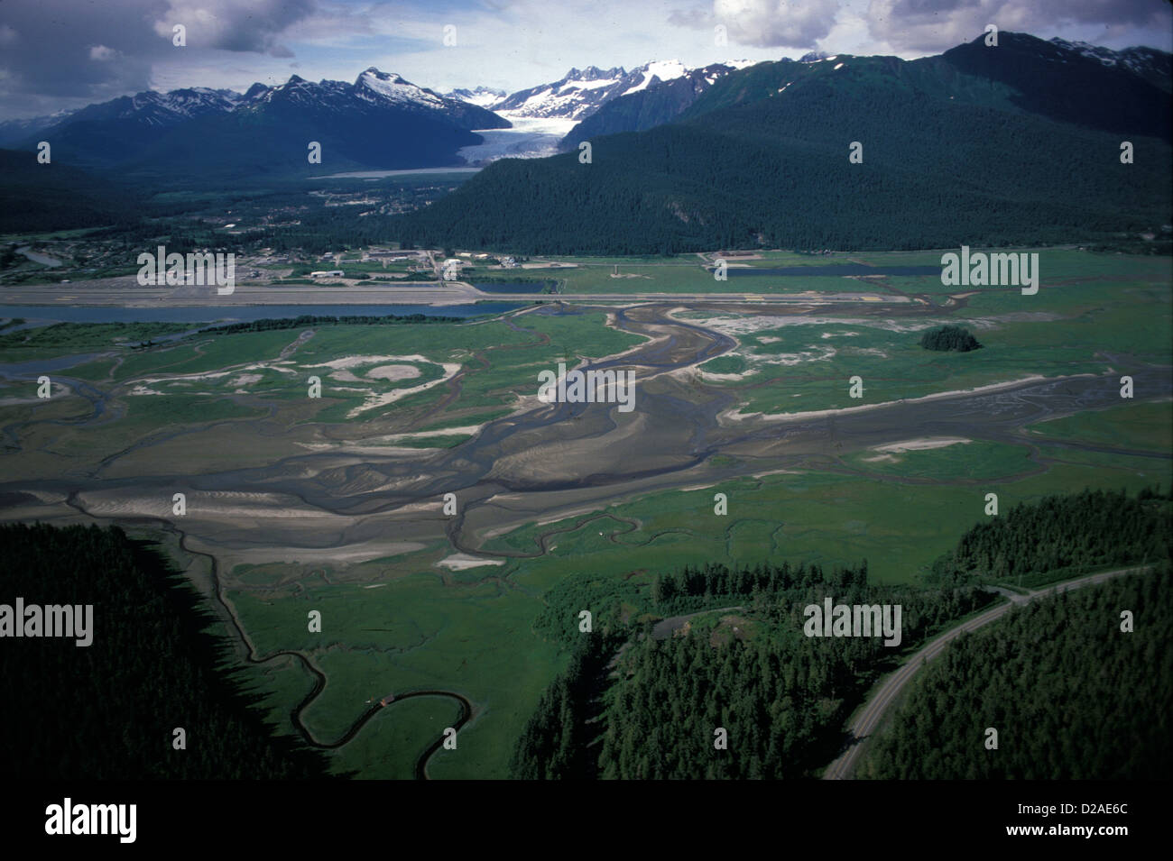 Alaska, Juneau. View Of Mendenhall Glacier And Valley Stock Photo - Alamy