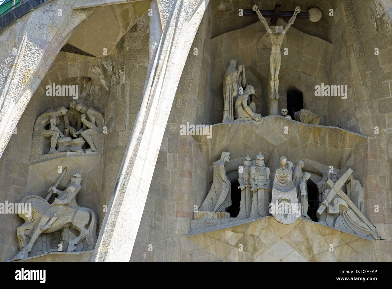 Spain, Barcelona, La Sagrada Familia of the architect Gaudì Stock Photo ...